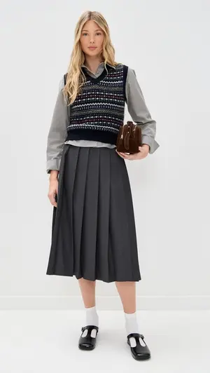 DUNST Pleated Long Skirt
