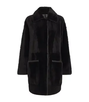 Max Mara Ram Shearling Atelier Reversible Coat