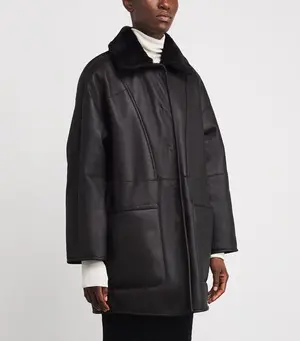 Max Mara Ram Shearling Atelier Reversible Coat