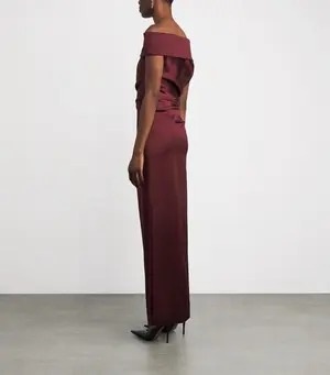 Max Mara Stretch-satin Maxi Dress
