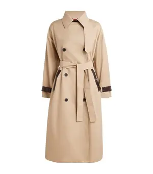 Sheepskin trench coat