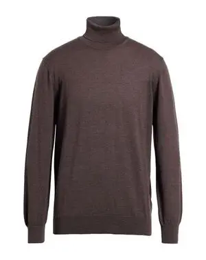 GIOFERRARI Charcoal Merino Wool Turtleneck Brown