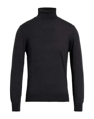 GIOFERRARI Charcoal Merino Wool Turtleneck - Grey
