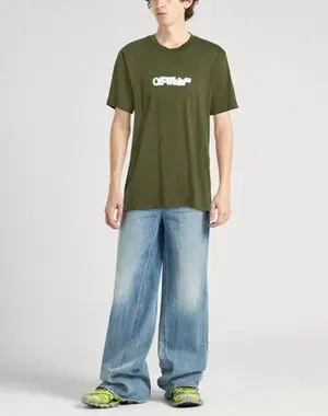 OFF-WHITE™ Off- T-shirt Size Cotton, Elastane - Green