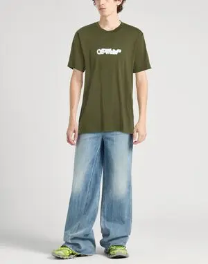 OFF-WHITE™ Off- T-shirt Size Cotton, Elastane - Green