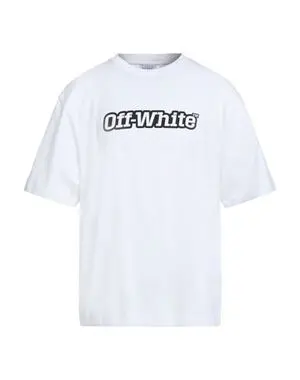 Off-White T-shirt Size Cotton, Elastane - White
