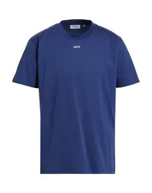 Off-White T-shirt Size Cotton, Elastane - Navy