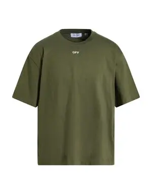 OFF-WHITE™ Off-white T-shirt Military Size Cotton, Elastane - Green