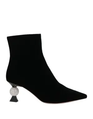 ROGER VIVIER Velvet Ankle Boots With Crystal Appliqués
