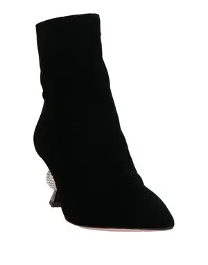 ROGER VIVIER Velvet Ankle Boots With Crystal Appliqués