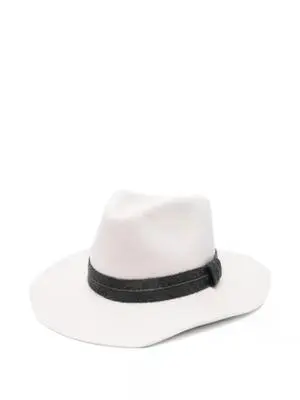 Brunello Cucinelli Monili-band Hat - White