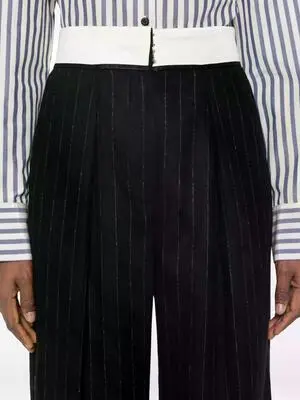 FORTE_FORTE Pinstripe Straight-leg Trousers