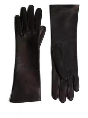 Khaite Remo Leather Gloves - Black