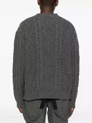 A TENTATIVE ATELIER Cable Knit Half Zip Sweater
