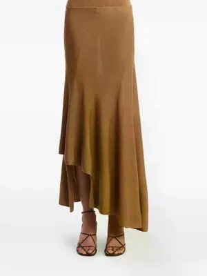 Khaite Miranda Asymmetric Skirt - Brown