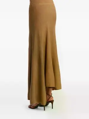 Khaite Miranda Asymmetric Skirt - Brown