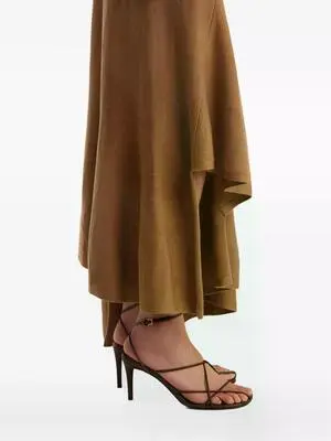 Khaite Miranda Asymmetric Skirt - Brown