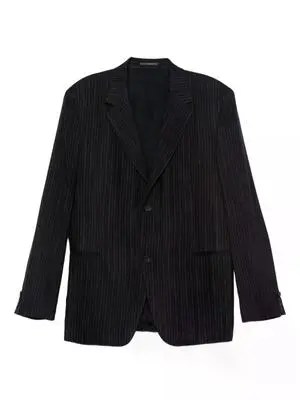 Yohji Yamamoto Striped Single-breasted Blazer