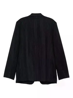 Yohji Yamamoto Striped Single-breasted Blazer