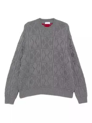 Off-white Patterned Sweaters For Men