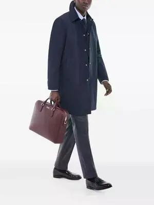 FURSAC Button-fastening Welt-pocket Trench Coat