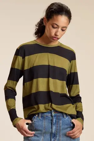 Cynthia Rowley Striped Long Sleeve Everyday Tee - Stripe