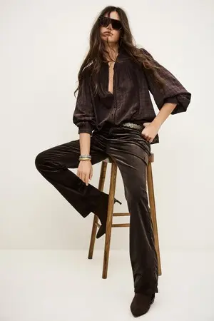 Ba&sh Vassili Bootcut Velvet Pants