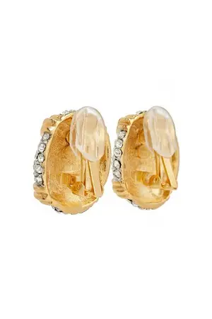 KENNETH JAY LANE Ruby Center Button Clip-on Earrings - Gold