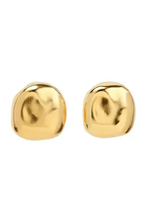 KENNETH JAY LANE Nugget Clip Earrings - Gold