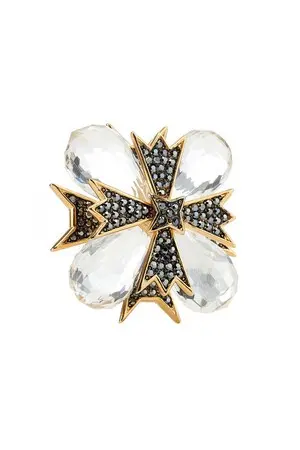 KENNETH JAY LANE Maltese Cross Pin
