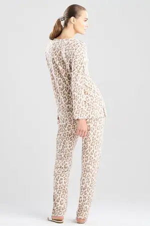 Natori Ombre Leopard Print Pajama Set - Brown