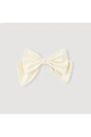 Sandro Satin Bow Barrette - Natural