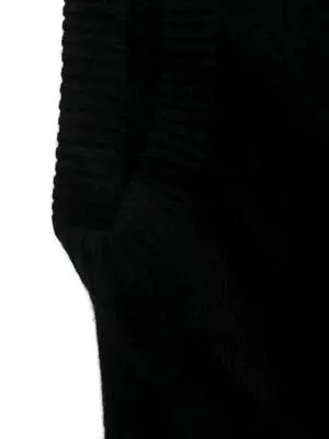 Soft Goat Knitted Balaclava - Black