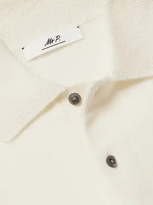 Mr P. Wool And Cashmere-blend Polo Shirt - Neutrals