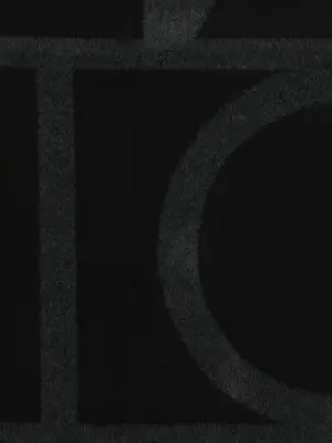 TOTEME Wool Monogram Scarf - Black