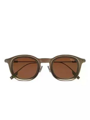 Zegna Round Frame Sunglasses - Brown