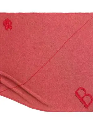 BARRIE Logo-embroidered Scarf - Red