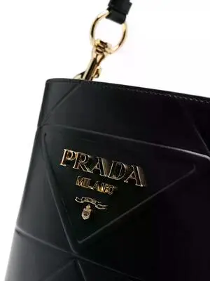 Prada Symbole Leather Bucket Bag