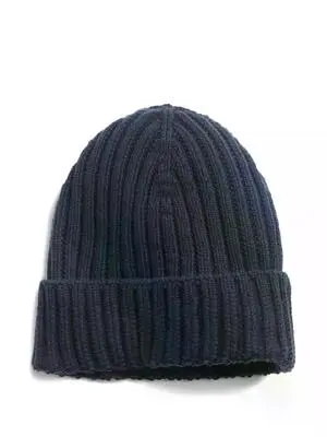 BARRIE Ribbed Knit Beanie - Blue