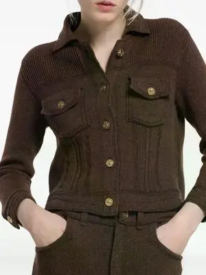 BARRIE Knitted Jacket - Brown