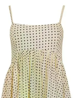 Azeeza Rachel Polka-dot Midi Dress - Neutrals