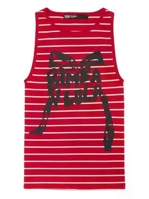 Bimba Y Lola Striped Tank Top - Red