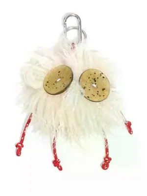 Bimba Y Lola Charo Fluffy Keyring - White