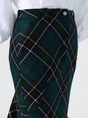 Alexander McQueen Plaid Mermaid Skirt