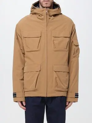 Versace Textured Hooded Jacket - Brown