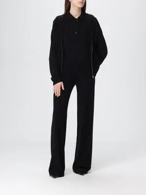 ALLUDE Long Sleeve Polo Shirt