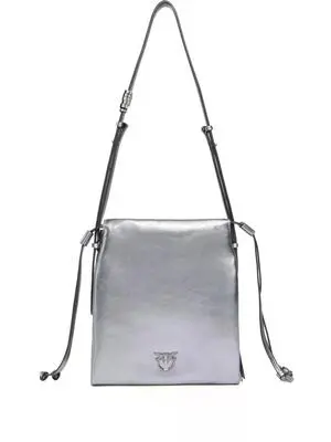 Pinko Metallic-leather Drawstring Shoulder Bag