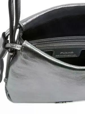 Pinko Metallic-leather Drawstring Shoulder Bag