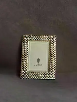 L'Objet Braid Photo Frame - Brown