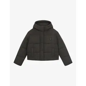 The Kooples Padded Wool-blend Jacket With Branded Patch